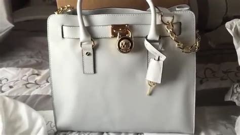 Unboxing Michael Kors Hamilton Saffiano Leather Tote Youtube