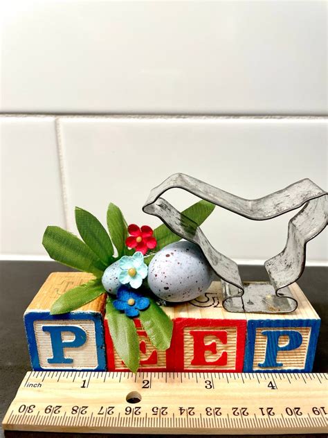 Spring Block Assemblage Decor Wood Block Decor Easter Decor Spring Decor Bird Decor Spring