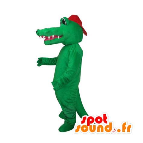 Purchase Green Crocodile Mascot Naked With A Cap In Mascot Of