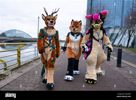 Glasgow Scotland Uk 8th February 2025 Participants In Furry Suits