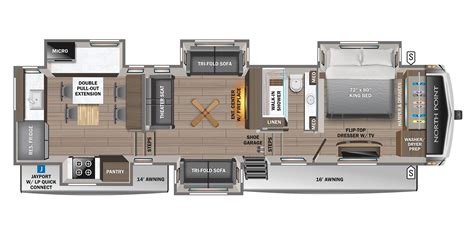 2024 North Point Luxury Fifth Wheel Rv Jayco Inc Floorplans