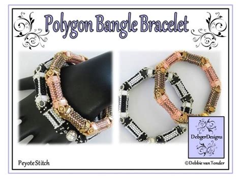 Beading Pattern Tutorial Bangle Bracelet Polygon Etsy