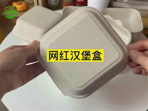 Pcs Sugarcane Bento Cake Natural White Hamburger Box Ml Bagasse Clamshell Sold By S