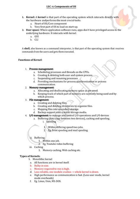 Lec 4 Operating System Computer Science Engineering Studocu