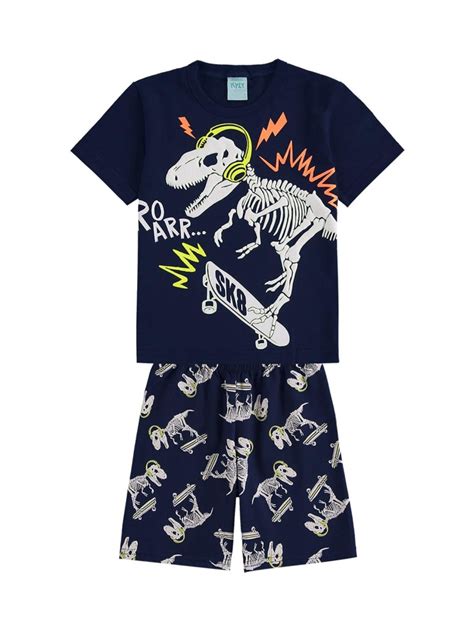 Pijama Infantil Menino Kyly Marinho Compre Agora Tricae Brasil