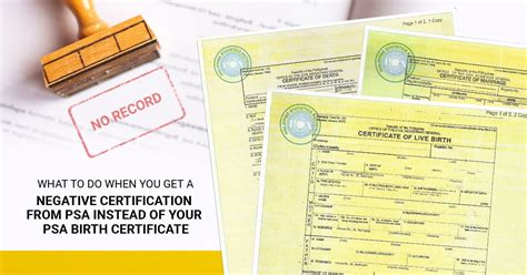 Negative Psa Certificate Heres What To Do