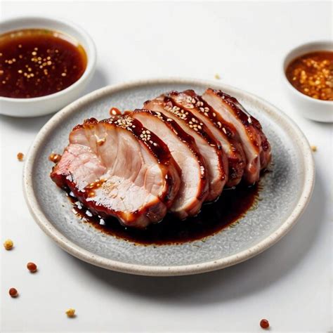 Chinese Barbecue Pork Char Siu Premium Ai Generated Image