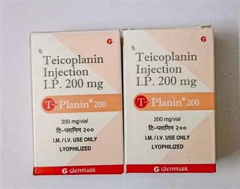 T PLANIN 200MG TEICOPLANIN INJ IP 200MG At Rs 750 Vial