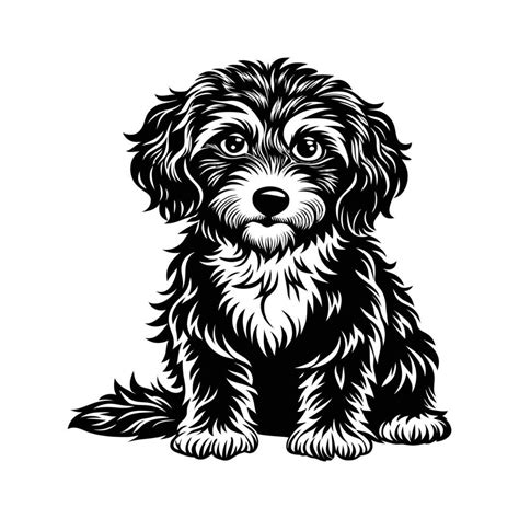 Cavapoo Dog Look Silhouette 53926329 Vector Art At Vecteezy