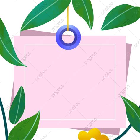 색종이 일러스트 테두리 카세트 테두리 잎 장식 식물 장식 Png 일러스트 및 Psd 이미지 무료 다운로드 Pngtree