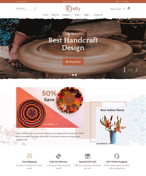 Handicraft E Commerce Website UI Design On Behance