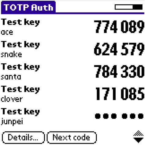 TOTP Authenticator PalmDB