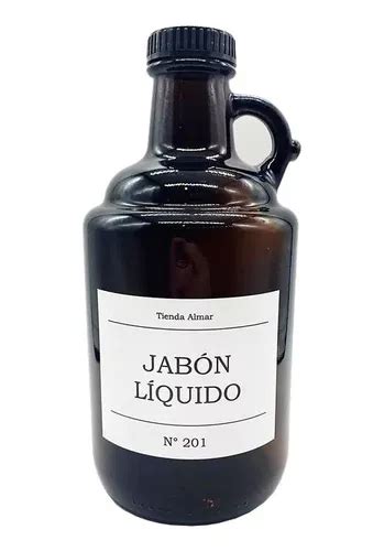 Botellon Growler Importado De 1lt C Etiqueta Deco De Vinilo