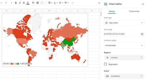 How To Create A Geographical Map Chart In Google Sheets Sheetaki