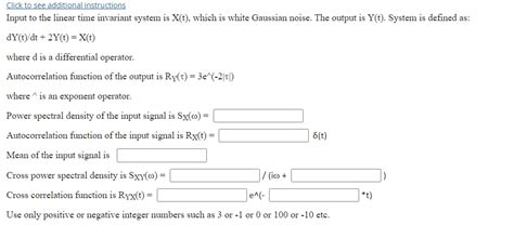 click to see additional instructions input to the
