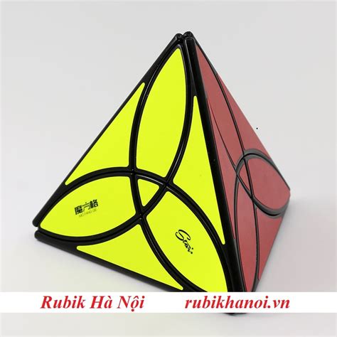 Pyraminx Clover Qiyi Đen Rubik Ha Noi