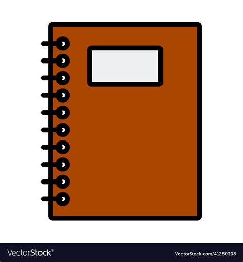 Exercise Book With Pen Icon Royalty Free Vector Image