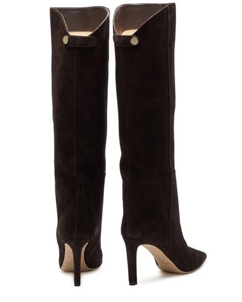 Jimmy Choo Alizze 85 Suede Knee High Boots In Brown Lyst