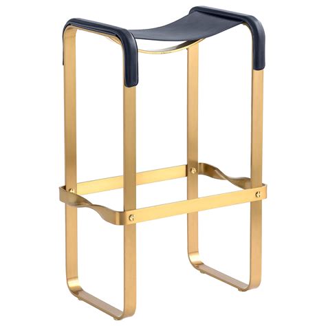 Jansen Style Brushed Steel And Brass Bar Stools For Sale At 1stdibs