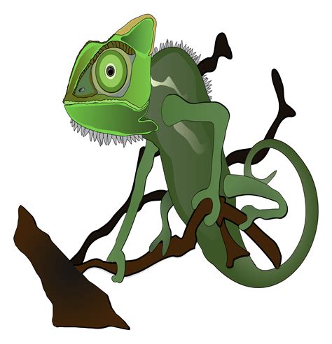 Clipart Green Chameleon