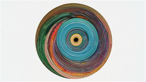Colorful Abstract Circular Design with Hypnotic Swirl of Vibrant Colors Converging Towards ...