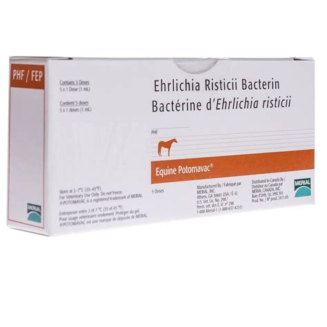 Equine Potomavac Ehrlichia Risticii Bacterin Vaccine 5 X 1ml On Sale