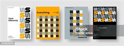 Template Poster Modern Tata Letak Flyer Terisolasi Desain Sampul Buku
