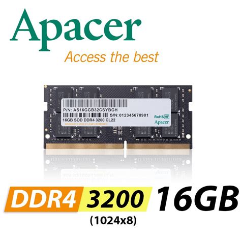 Ram Ddr4 Notebook 16gb Bus 3200 So Dimm Apacer Memory For Labtop แรม