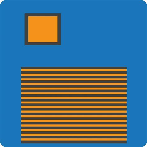 Floppy Disk Icon In Color For Multimedia Concept 24864403 Vector Art