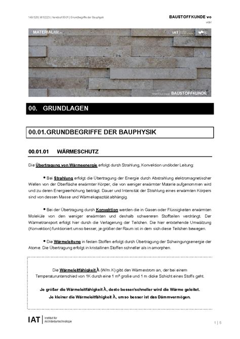 BSK Handout 2223 00 Baustoffkunde Unterlagen Vidal 00 GRUNDLAGEN