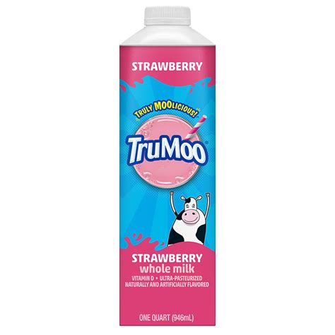 Strawberry Whole Milk Ultra Pasteurized Quart TruMoo