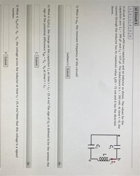 Solved LC Circuit A Circuit Is Constructed Chegg