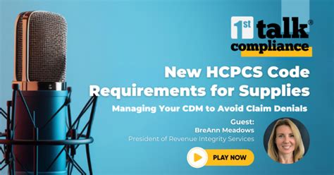 New Hcpcs Code Requirements For Supplies Managing Your Cdm To Avoid
