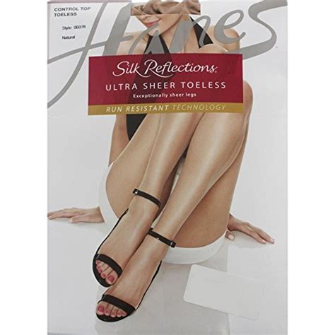 Hanes Silk Reflections Womens Lasting Sheer Control Top Toeless