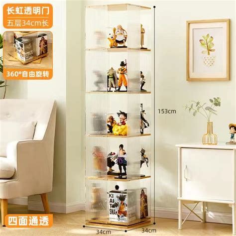 หมุนได้ 360°ตู้โชว์กระจก ตู้โชว์กระจกใส ตู้โชว์อะคริลิค ตู้โชว์วางของ ตู้หนังสือ กล่องโชว์โมเดลร