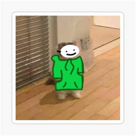 Dreamwastaken Standing Cat Meme Sticker By Ghnguyen Redbubble