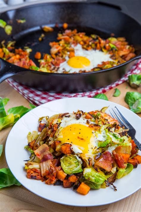 Brussels Sprout Hash With Sweet Potato And Bacon Recipe