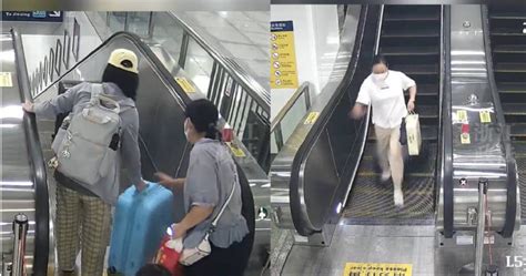 手扶梯當輸送帶她「放行李下樓」秒滾落 大媽慘被砸中倒地 國際 Ctwant