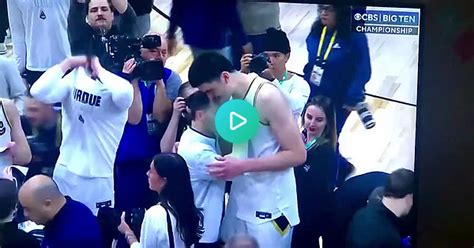 Regular Sized Bro Pulls Down 74” Super Sized Bro For A Real Hug