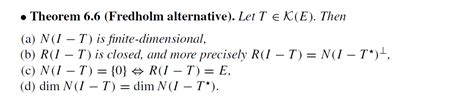 Operator Theory Proof Of Theorem 6 6 In Functional Analysis Of Haim Brezis Fredholm
