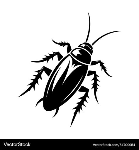 Cockroach Silhouette Royalty Free Vector Image