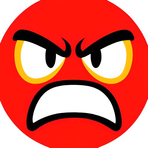 Red Angry Face Graphic · Creative Fabrica