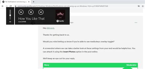 [new Desktop App] Notifications Not Showing Up On Page 2 The Spotify Community