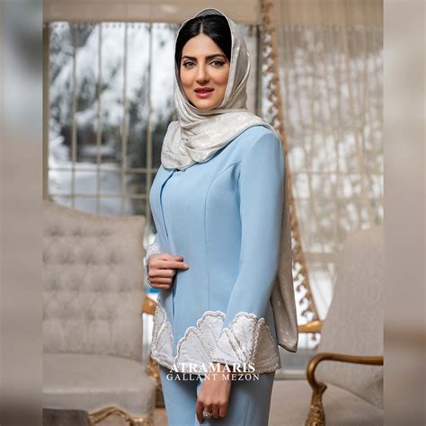 کت شلوار مجلسی آبی سنگ دوزی و گلدوزی شده مزون گالانت