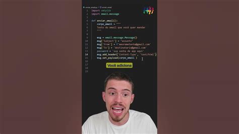 Como Enviar Email Com Python Shorts Youtube