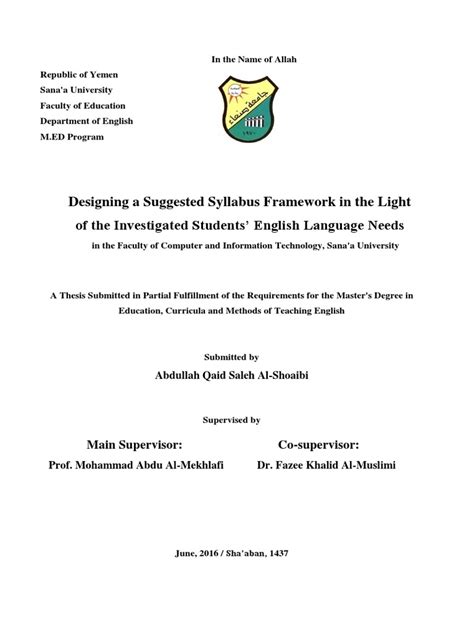 Designing A Suggested Syllabus Framework Pdf Language Education
