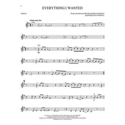 Hal Leonard Billie Eilish Violin Play Along