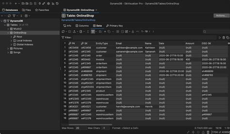 DynamoDB client - DbVisualizer