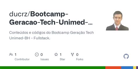 Github Ducrzbootcamp Geracao Tech Unimed Bh Fullstack Conteúdos E Códigos Do Bootcamp