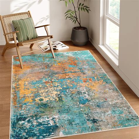 Lahome Modern Abstract Area Rugs 5x7 Large Washable Rugs